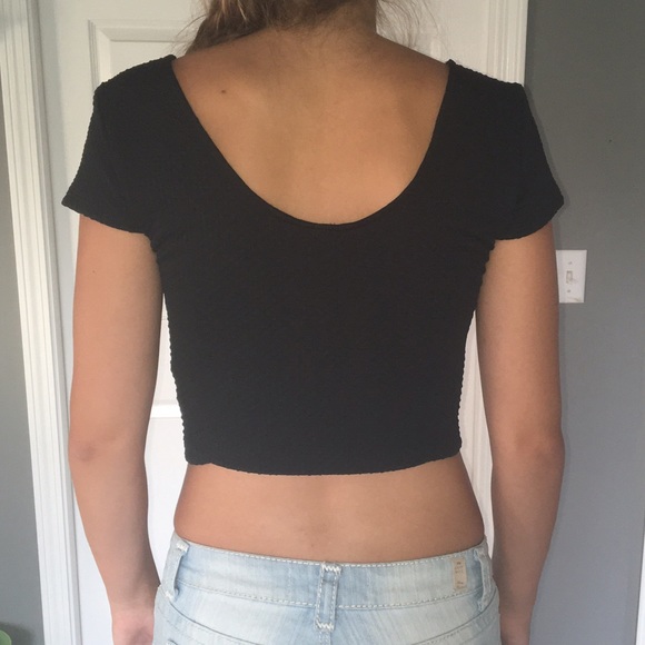 PacSun | Tops | Black Low Back Crop Top | Poshmark