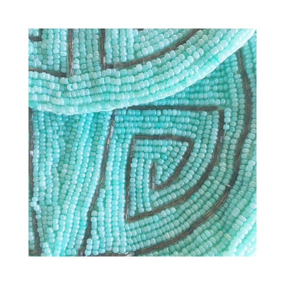 Bags | Gorgeous Turquoise Blue Fully Beaded Clutch | Poshmark