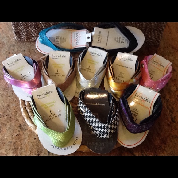 BANDALS | Shoes | Last 1 Runway Wedge Style Flip Sandal With Bands ...
