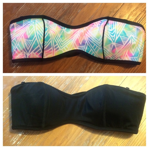 PINK Victoria's Secret | Swim | Vs Pink Reversible Watercolor Bandeau ...
