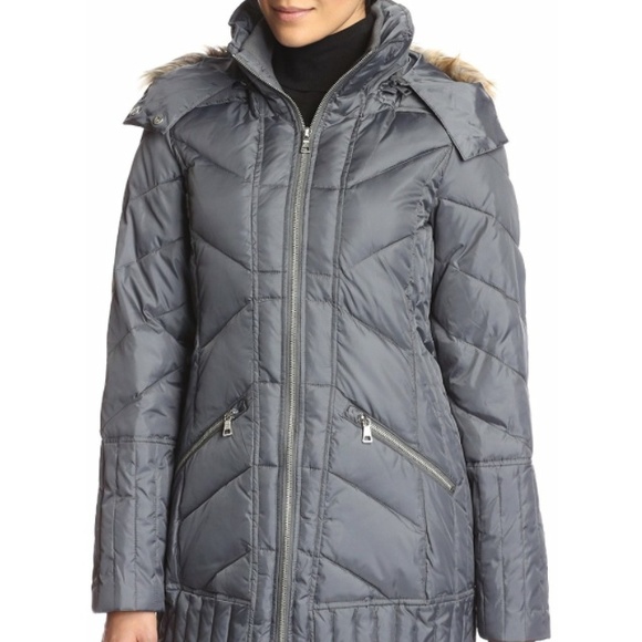 Sam Edelman | Jackets & Coats | Sam Edelman Kate Faux Fur Hooded Down ...