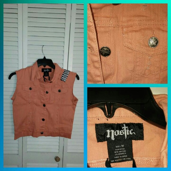 Nostic | Jackets & Coats | New Orange Nostic Denim Vest | Poshmark