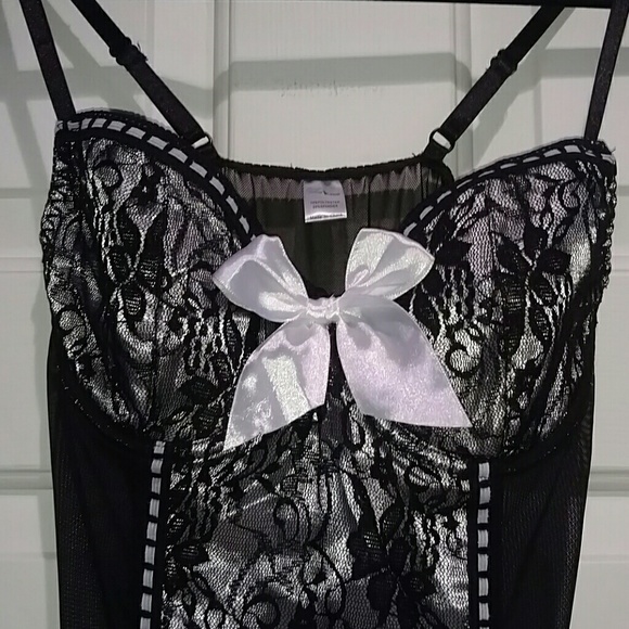 Intimates & Sleepwear | New Black Lace Fitted Chemise Lingerie | Poshmark