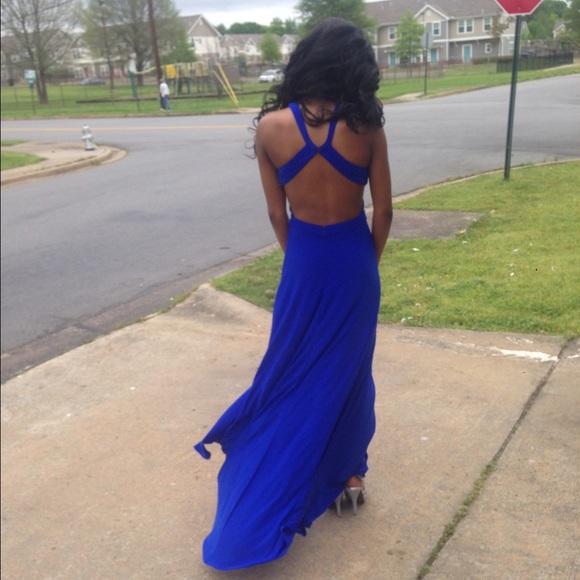 Morgan & Co. | Dresses | Neon Royal Blue Prom Dress | Poshmark