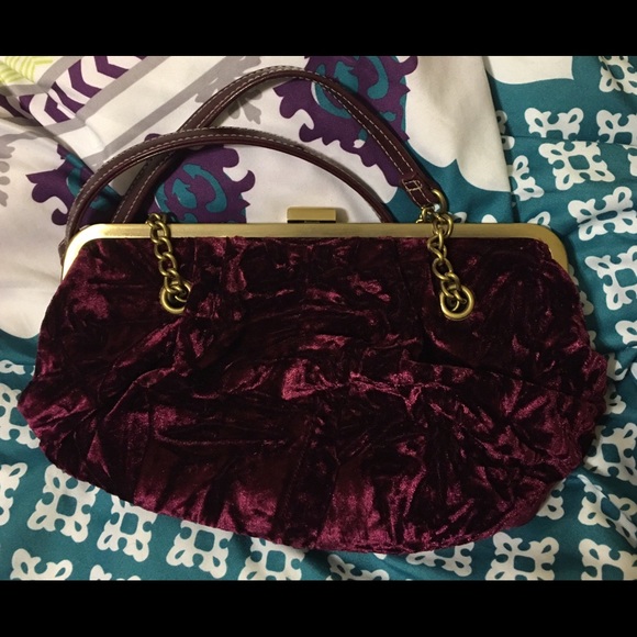 Apt. 9 | Bags | Apt 9 Burgundy Crushed Velvet Hand Bag | Poshmark