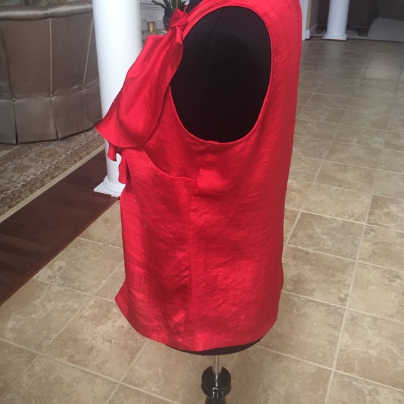 Banana Republic | Tops | Banana Republic Red Satin Tank Blouse | Poshmark