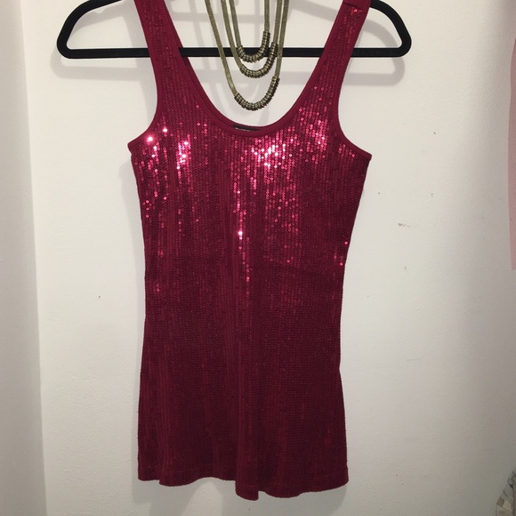 Express | Tops | Sequined Express Tank | Poshmark