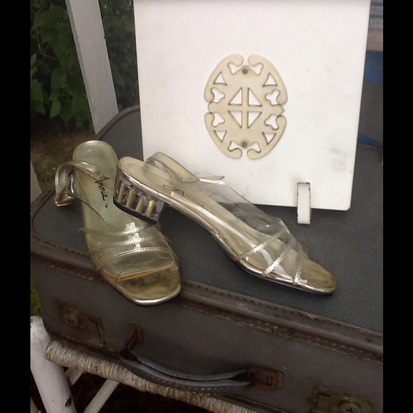 Vintage | Shoes | Vtg Clear Lucite Sandals | Poshmark