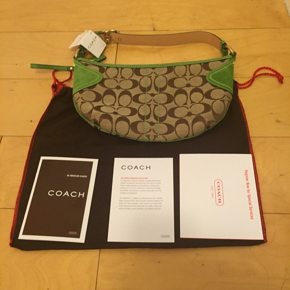 Coach | Bags | Coach Signature Suede Pouch Demi | Poshmark