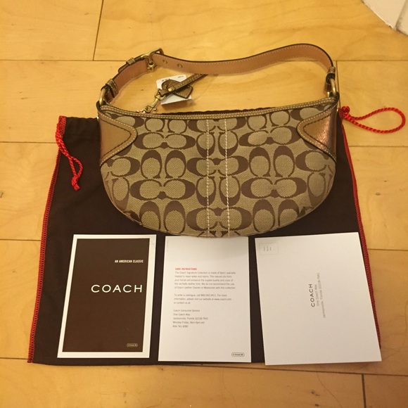 Coach | Bags | Coach Signature Suede Pouch Demi | Poshmark