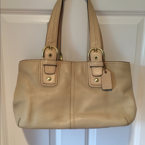 Vintage Coach Cream Tote - Gem