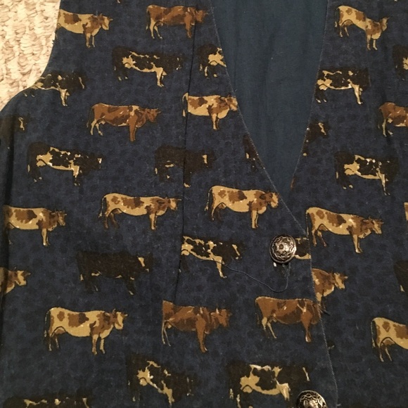 Jackets & Coats | Vintage Cow Vest Super Original | Poshmark