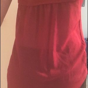 BONGO | Tops | Red Tank Half Sheer Back | Poshmark