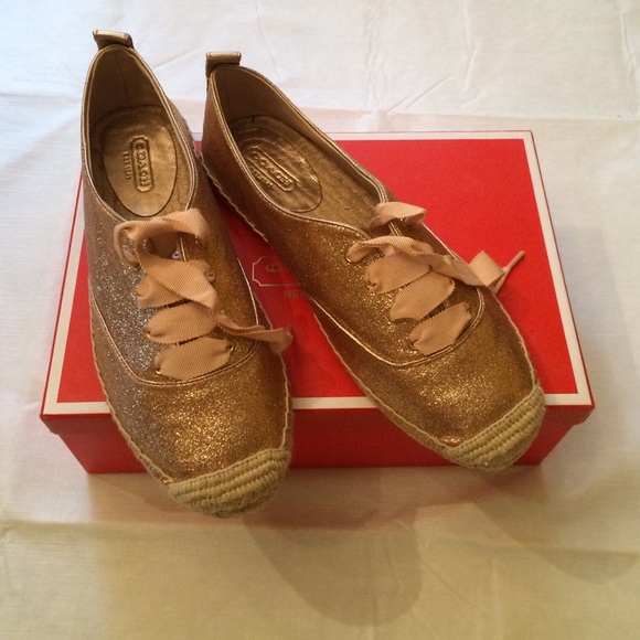 Coach Gold Metallic Glitter Sneakers - Gem