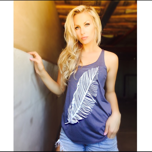 Bohemian Sea | Tops | Only Left Feather Tank | Poshmark