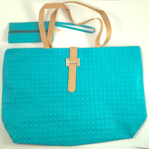 Bags | Teal Tote Bag | Poshmark