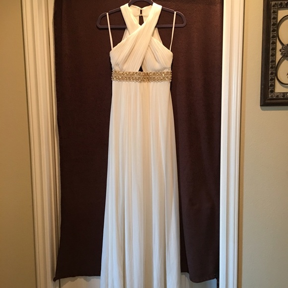 Cache | Dresses | Cache White Long Gown | Poshmark