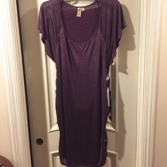 Dresses | Metallic Purple Dress | Poshmark