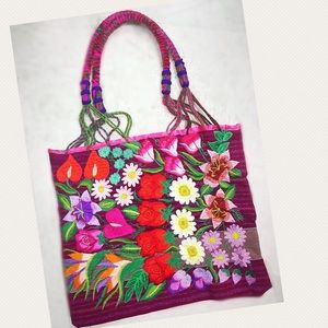 Cielito Lindo | Bags | Hpnew Boho Floral Embroidered Handbag Tote Bag ...