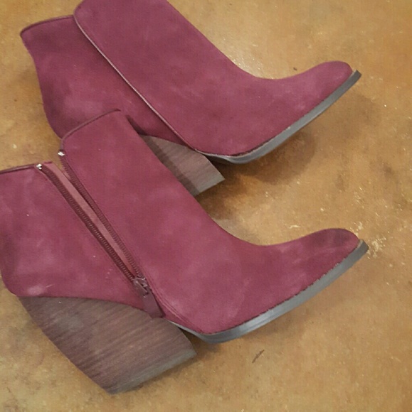 Shoes | Maroon Burgundy Booties | Poshmark