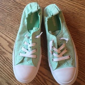 mint colored converse shoes on Poshmark