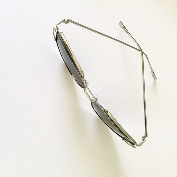 Accessories | Nwt Silver Cat Eye Wire Aviator Sunglasses | Poshmark