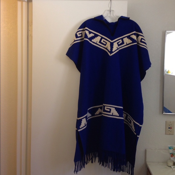 Jackets & Coats | Vintage Native American Design Wool Poncho | Poshmark