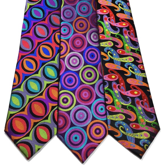 Lawrence Ivey | Accessories | 3 Multicolor Lawrence Ivey Silk Ties Like ...