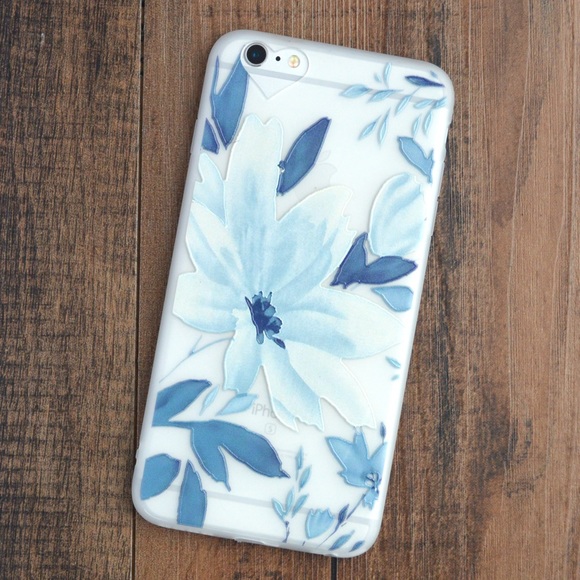 Accessories | Iphone 6 6 Plus Case Blue Floral Print | Poshmark