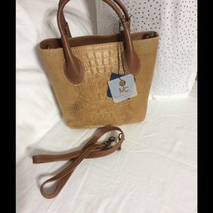 Massimo Castelli | Bags | Massimo Casrelli Croc Embossed Italian ...