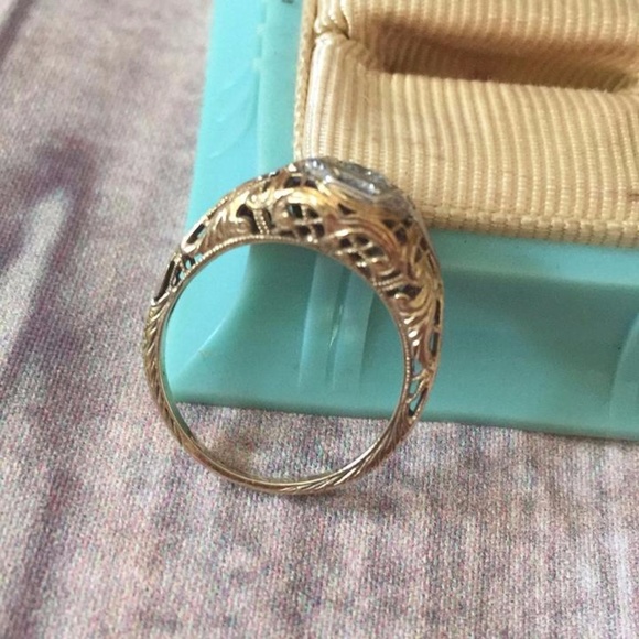 Vintage | Jewelry | Vintage Deco 3s 40s Engagement Diamond Ring | Poshmark