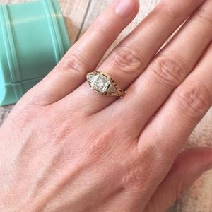 Vintage | Jewelry | Vintage Deco 3s 40s Engagement Diamond Ring | Poshmark