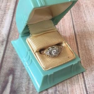 Vintage | Jewelry | Vintage Deco 3s 40s Engagement Diamond Ring | Poshmark