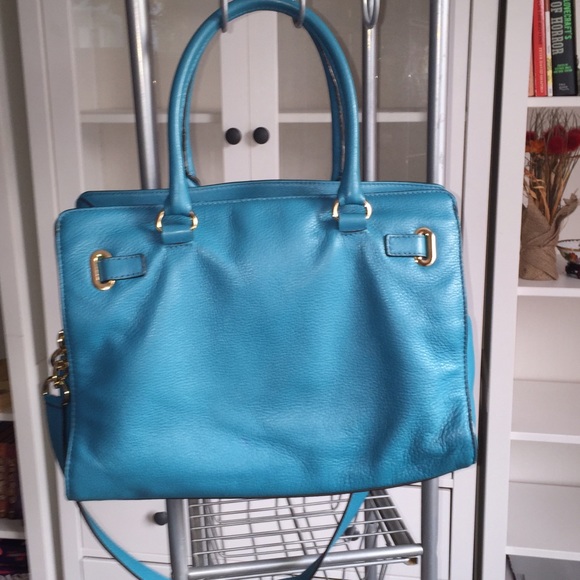 Michael Kors | Bags | Michael Kors Large Hamilton Teal Bag | Poshmark