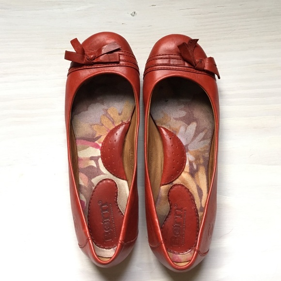 Born | Shoes | Born Red Leather Flats | Poshmark