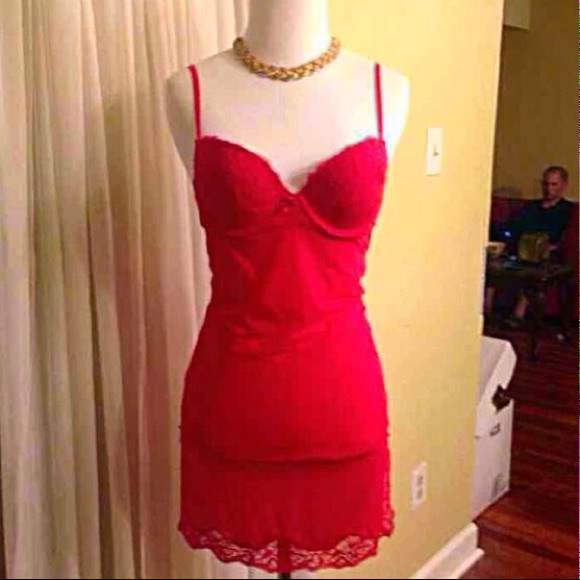 Victoria's Secret | Intimates & Sleepwear | Victorias Secret Red Lace ...