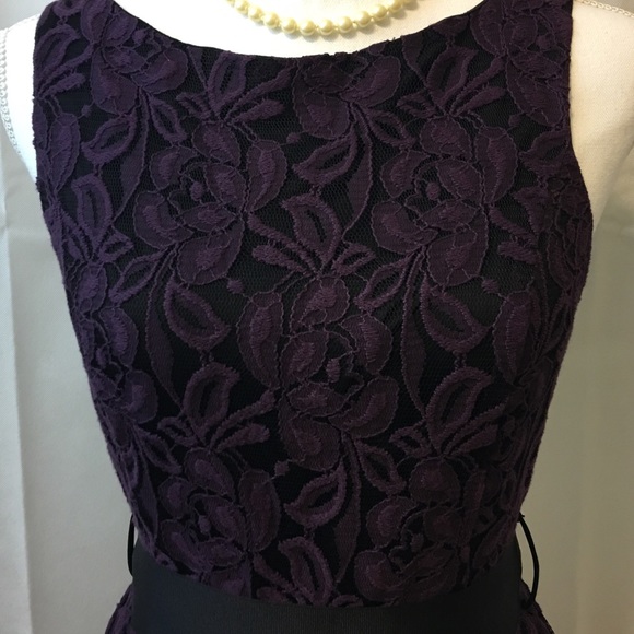 Dresses | Purple And Black Lace Dress | Poshmark