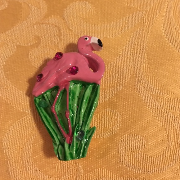 Jewelry | 8s Flamingo And Pansy Pin Set | Poshmark