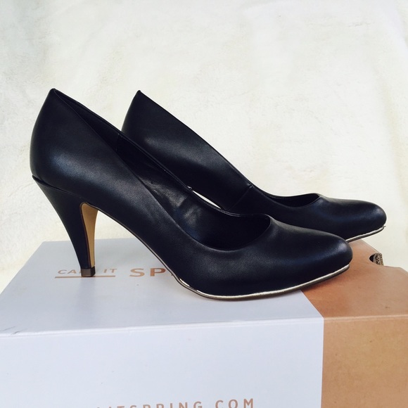 Call It Spring | Shoes | Call It Spring Himber Black Faux Leather Pumps ...