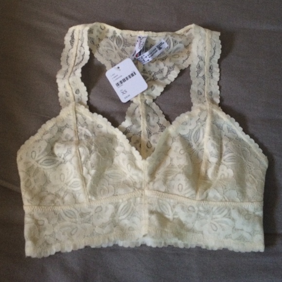 Free People | Intimates & Sleepwear | Galloon Lace Racer Back Bra Free ...