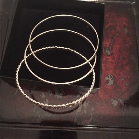 Jewelry | New Silver Bangles 3 Pc Set | Poshmark