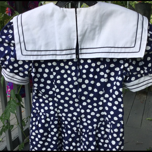 Vintage | Pants & Jumpsuits | Sailor Capri Length Polka Dot Jumpsuit ...