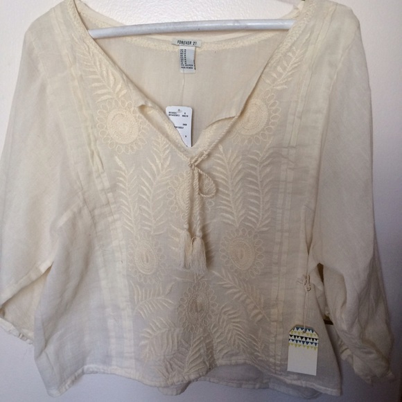 Forever 21 | Tops | Women Top Cream Color | Poshmark
