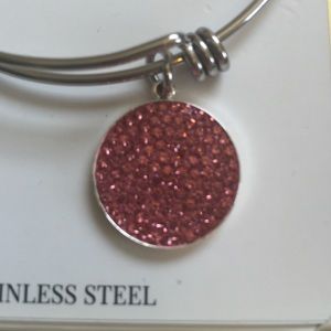 Footnotes | Jewelry | Pink Rhinestone Be Footnotes Bracelet | Poshmark