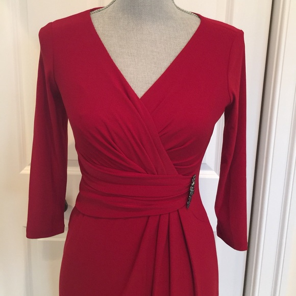 Chaps | Dresses | Chaps Red Dress Size Xs | Poshmark