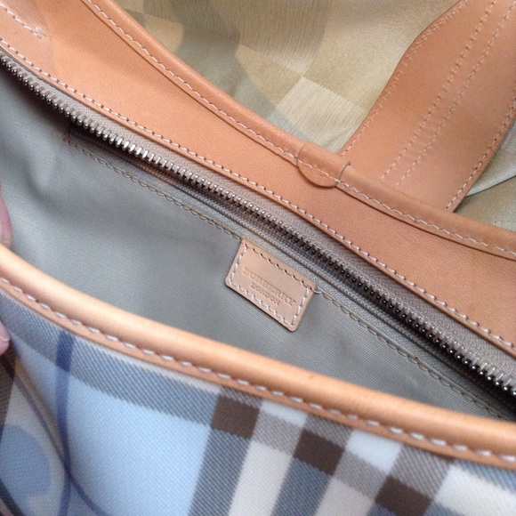 Burberry | Bags | Burberry Light Blue Plaid Bag | Poshmark