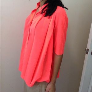 COS | Tops | Cos Bright Pink Blouse | Poshmark