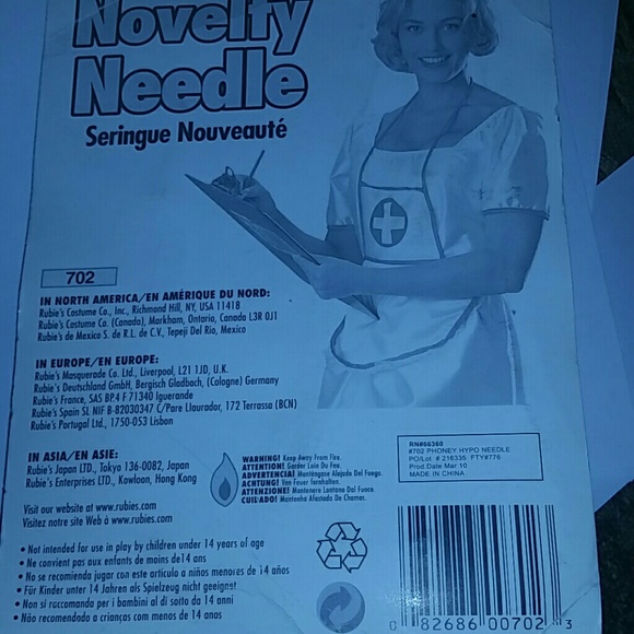 Rubie's | Accessories | Fake Hypodermic Needle And Syringe | Poshmark