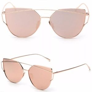 Accessories | New Retro Mirrored Rose Gold Sunnies | Poshmark