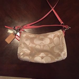 Coach | Bags | Tan And Coral Coach Bag | Poshmark